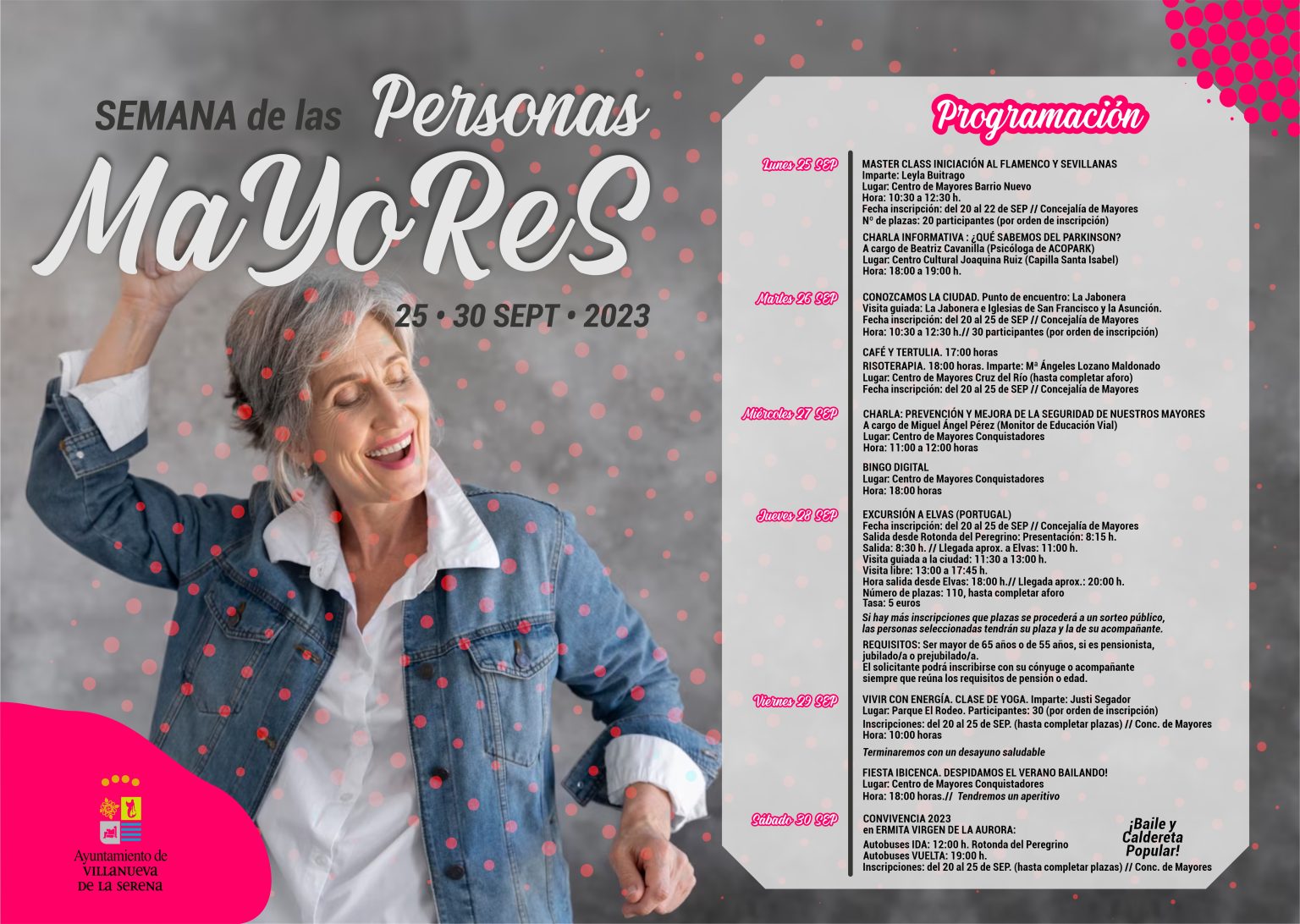 Del 25 al 30 de septiembre se celebra la Semana del Mayor - Diario La Serena - Vegas Altas