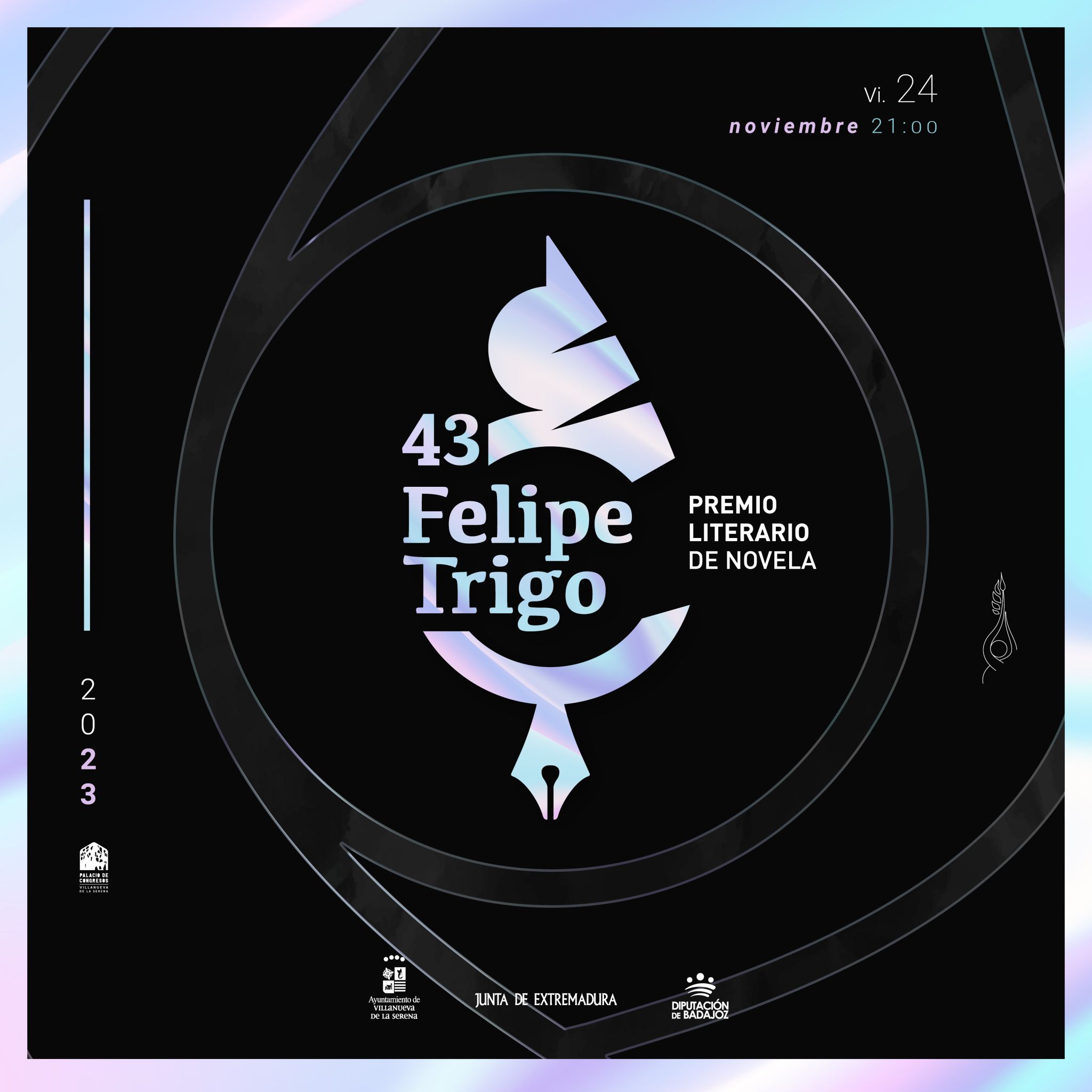 XLIII EDICIÓN PREMIO LITERARIO FELIPE TRIGO DE NOVELA - Ayuntamiento de Villanueva de la Serena